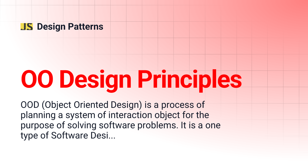 OO Design Principles | Design Patterns